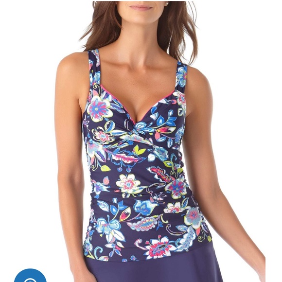 Anne Cole | Swim | Anne Cole Holiday Paisley Underwire Tankini Top ...
